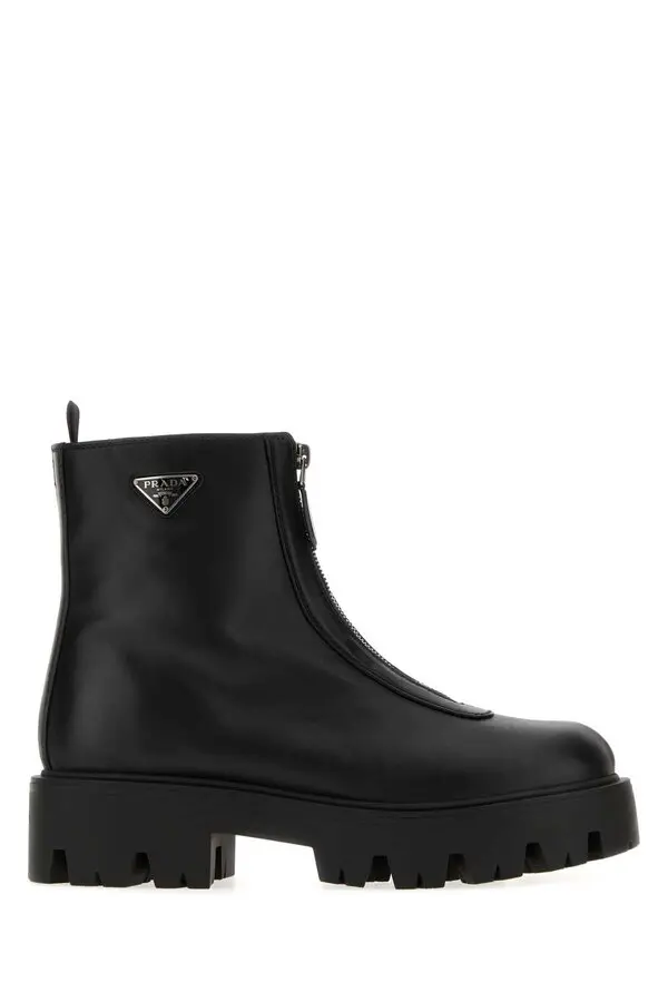 Prada Leather Ankle Boots