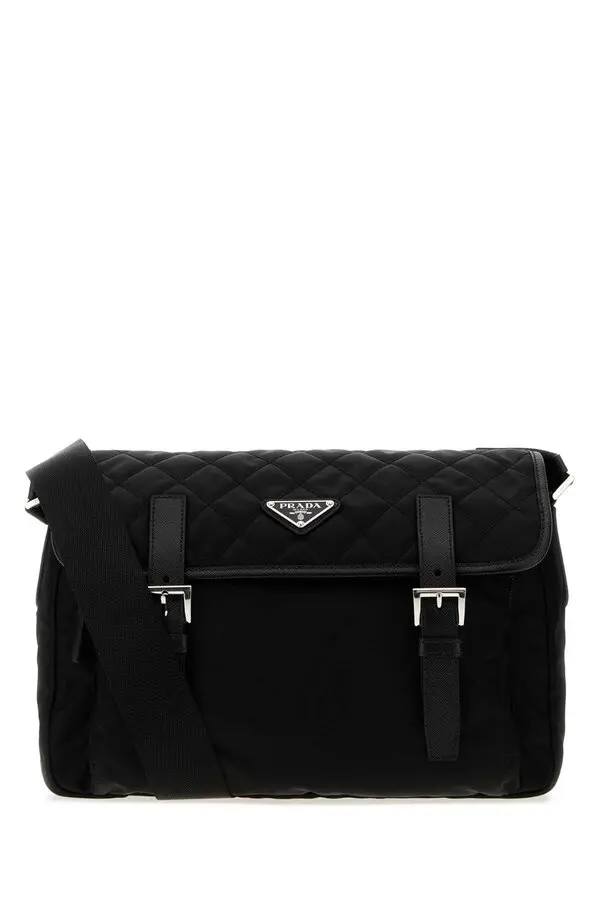 Prada Fabric Crossbody Bag - Black