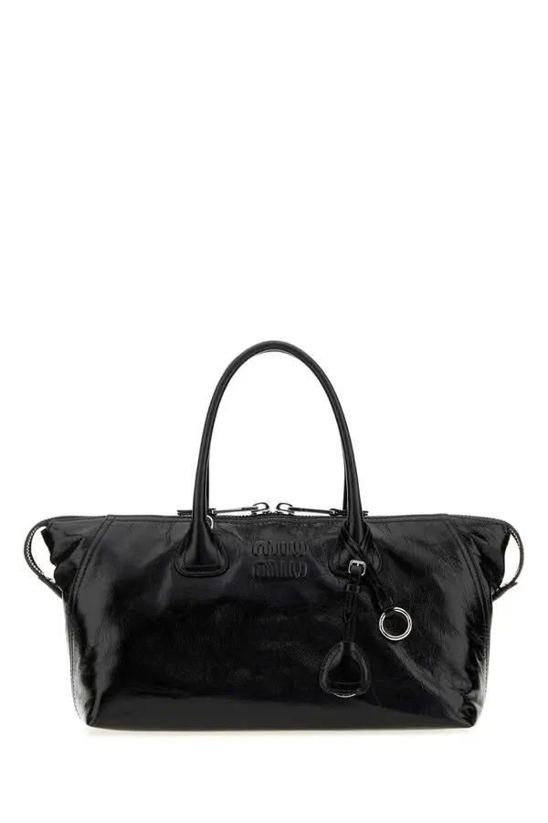 Miu Miu Vitello Leather Handbag - Black