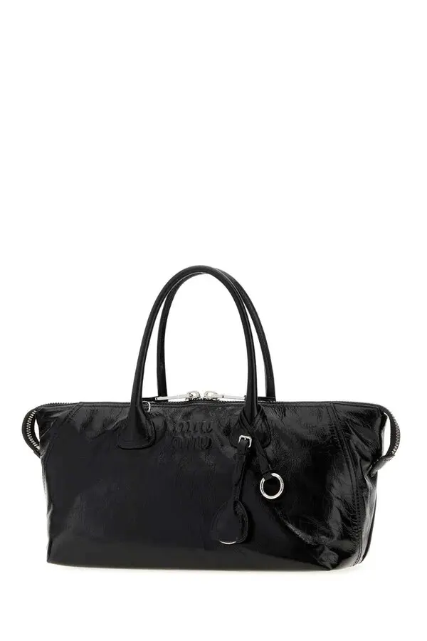 Miu Miu Vitello Leather Handbag - Black