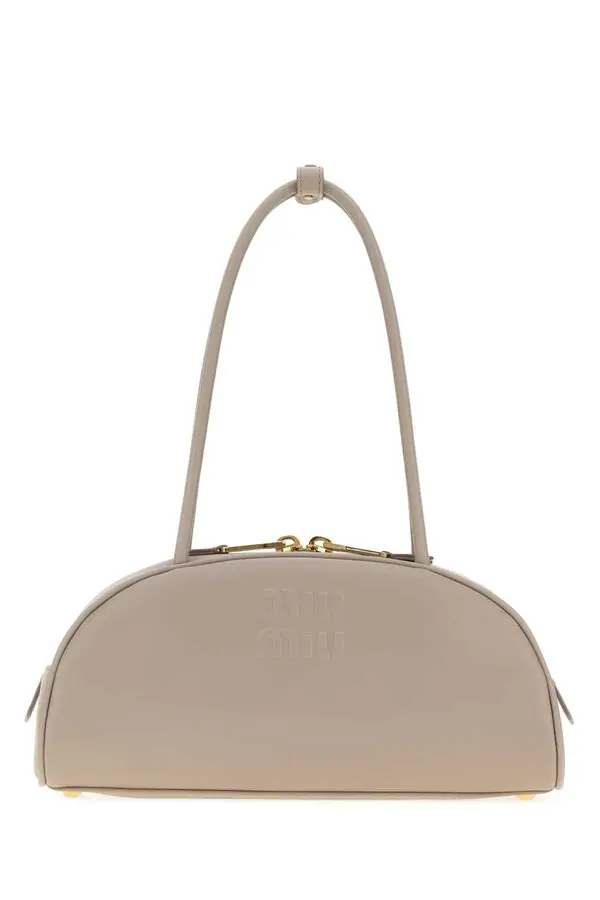 Miu Miu Dove Grey Leather Beau Shoulder Bag