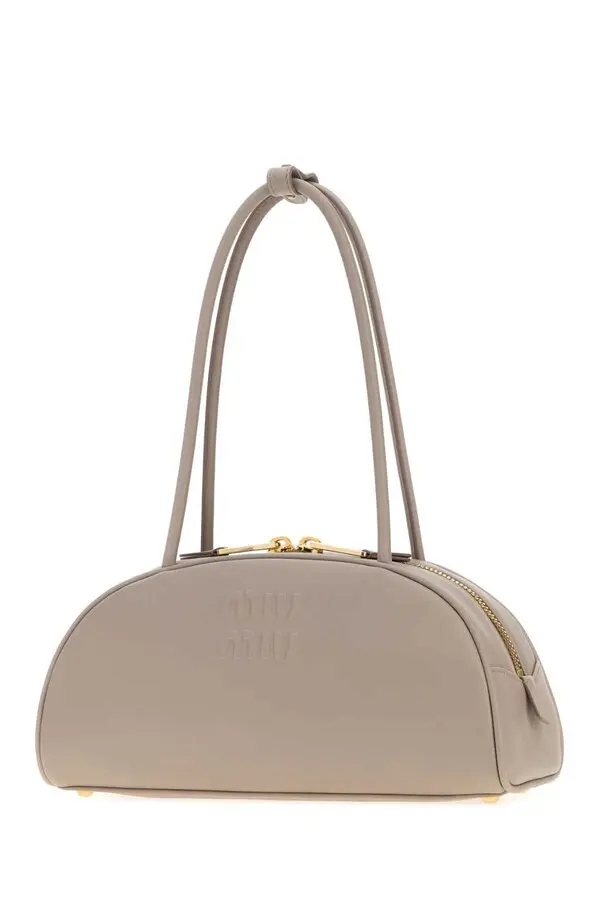 Miu Miu Dove Grey Leather Beau Shoulder Bag