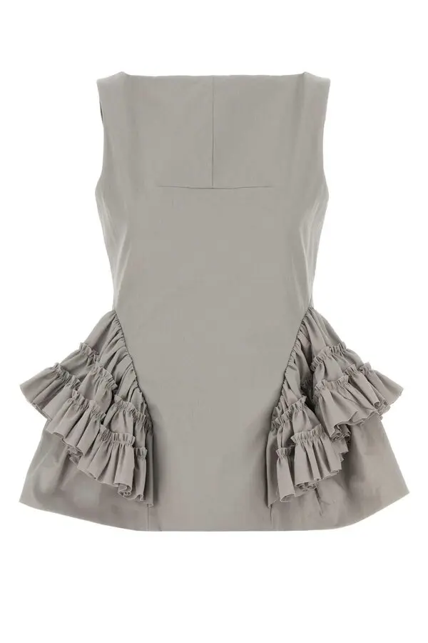 Dries Van Noten Grey Cotton Casey Top
