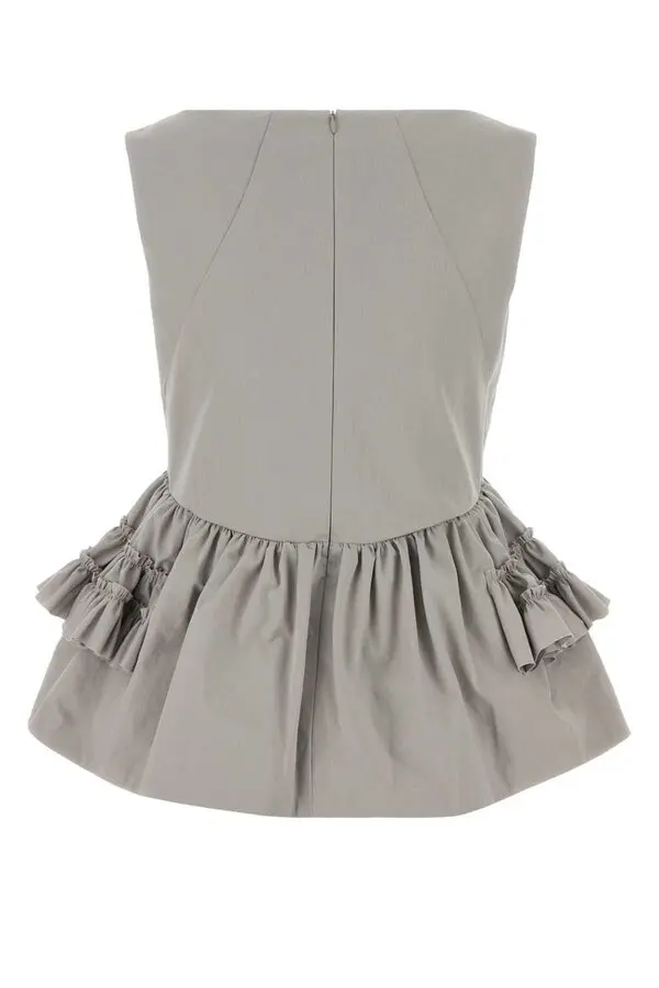 Dries Van Noten Grey Cotton Casey Top