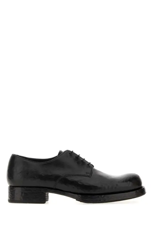 Prada Leather Lace-up Shoes - Black