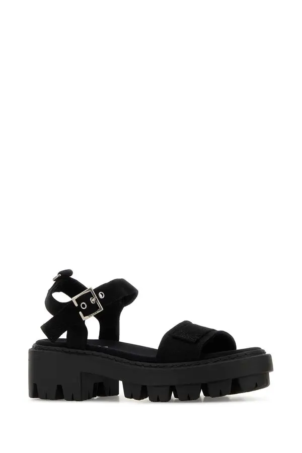 Prada Canvas Sandals - Black