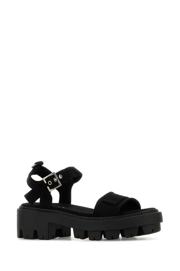 Prada Canvas Sandals - Black