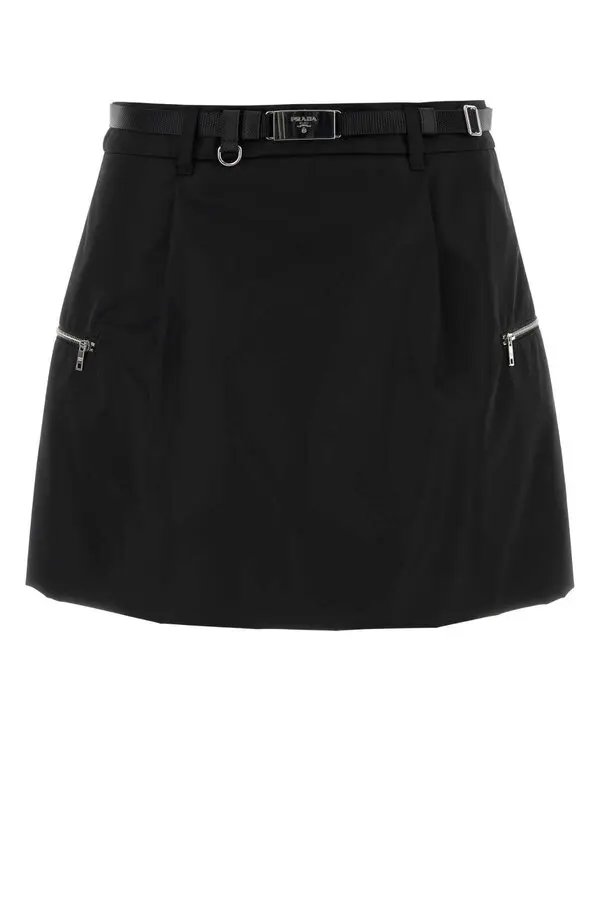Prada Re-nylon Mini Skirt - Black