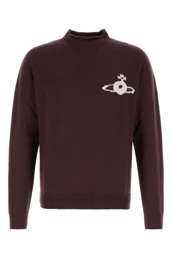 VIVIENNE WESTWOOD Aubergine Wool Fisherman Sweater - Purple