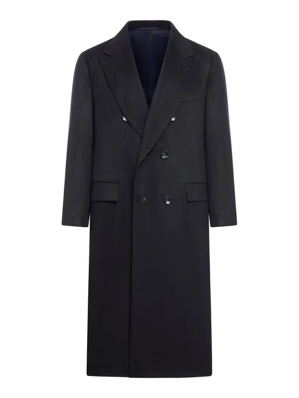 Kiton Double Breasted Cashmere Coat