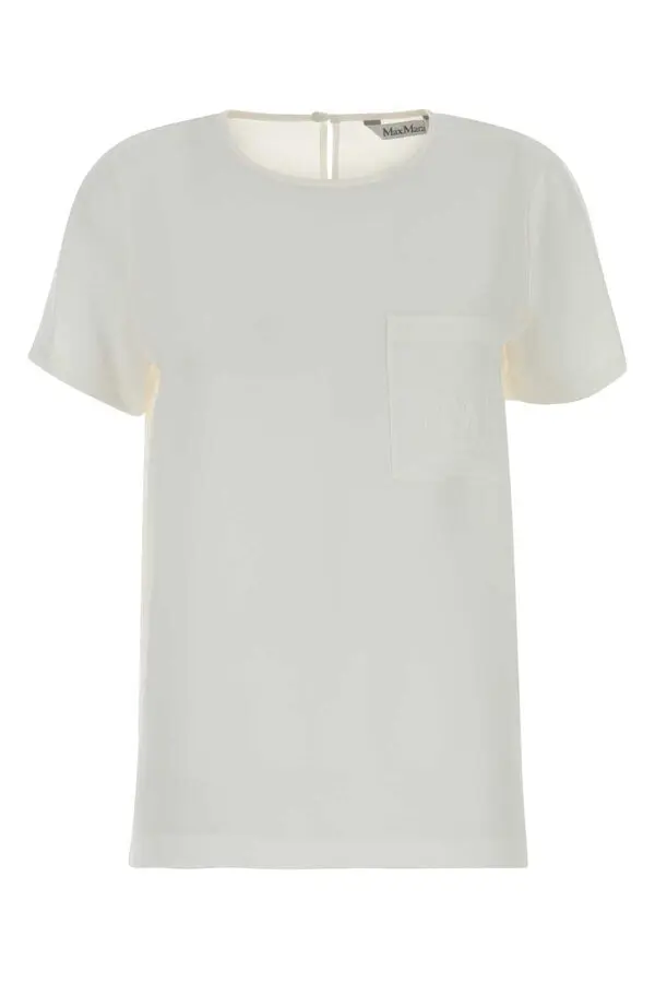 Max Mara Silk Pagano T-shirt - White