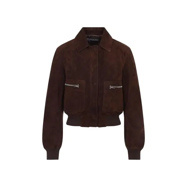 TOM FORD Lamb Suede Bomber Jacket