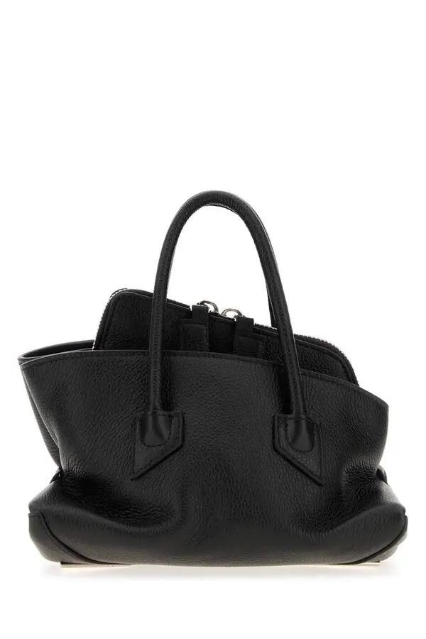 Attico Leather Mini La Passeggiata Handbag - Black