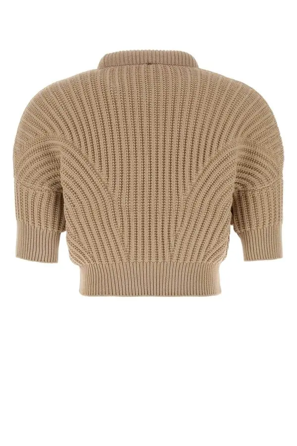 Sportmax Beige Cotton Blend Fatti Sweater - Brown