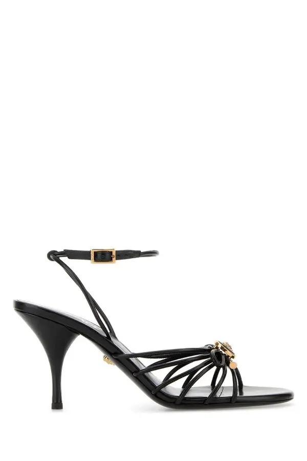 Versace Nappa Leather Sandals - Black