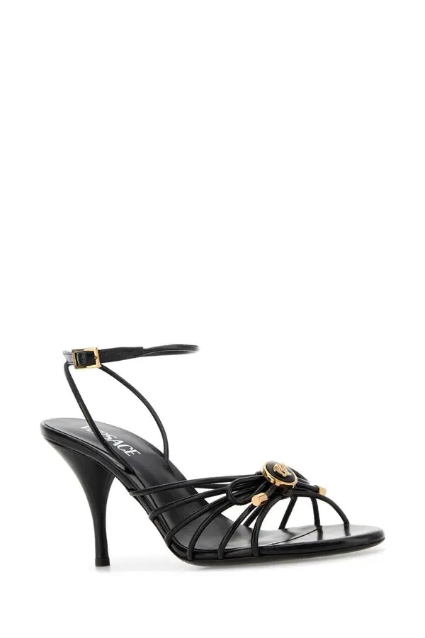 Versace Nappa Leather Sandals - Black
