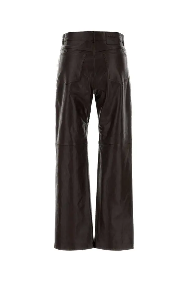 Max Mara Pesca Leather Pant - Brown