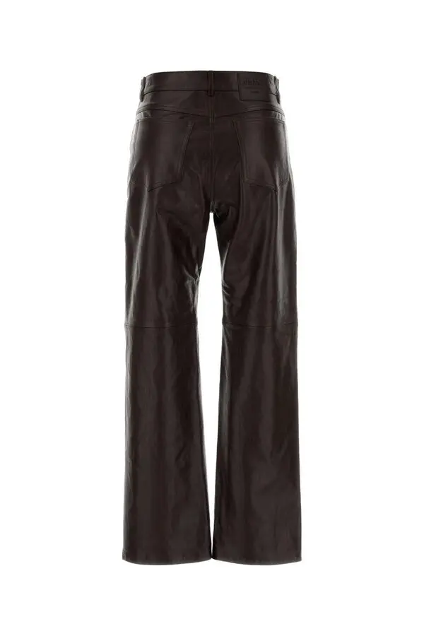 Max Mara Lamb Leather Pants - Brown