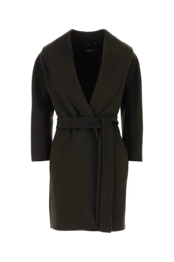 Max Mara Virgin Wool Messi Coat - Brown