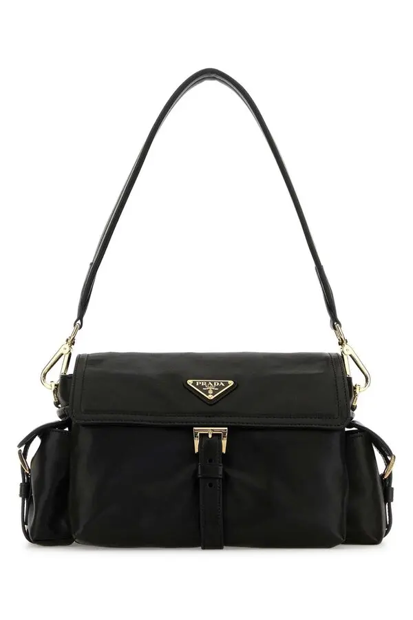 Prada Nappa Leather Explore Shoulder Bag - Black