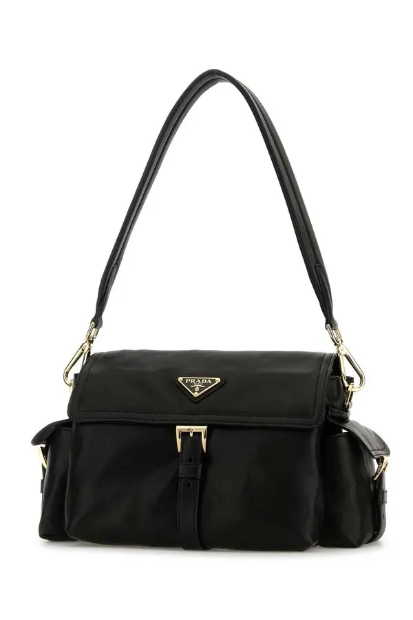 Prada Nappa Leather Explore Shoulder Bag - Black