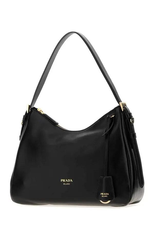 Prada Leather Shoulder Bag - Black