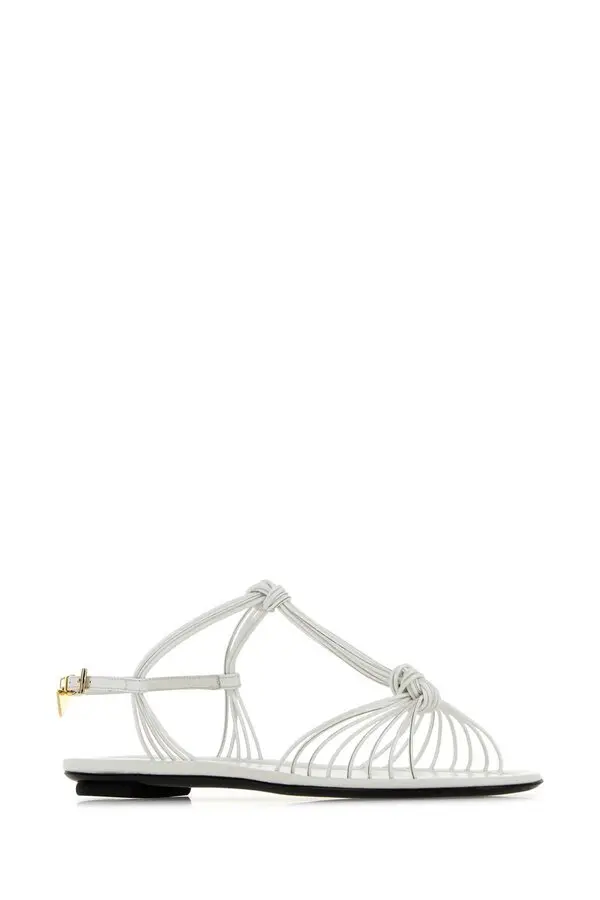 Prada Leather Sandals - White