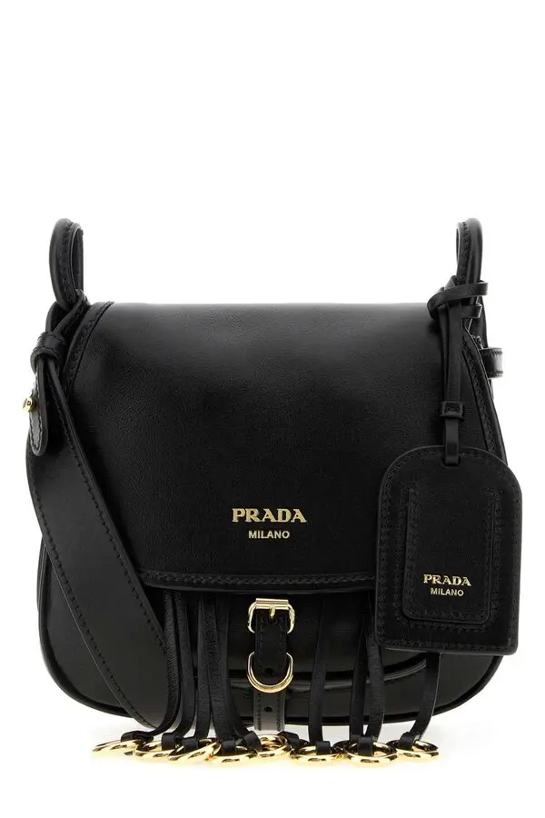 Prada Leather Crossbody Bag - Black