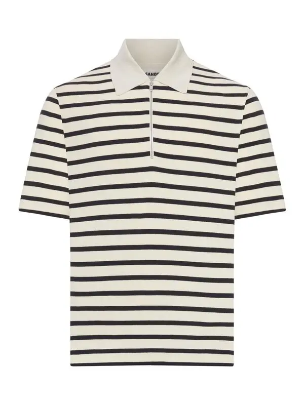 JIL SANDER Short-sleeved Polo Shirt Made Of Cotton Jersey - Multicolor