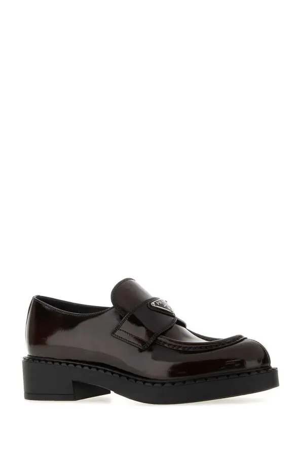Prada Dark Leather Loafers