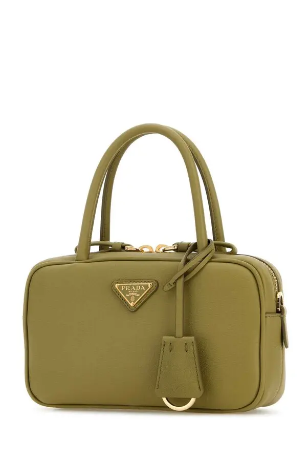 Prada Sage Leather Handbag