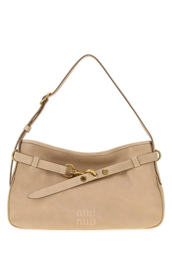 Miu Miu Nappa Leather Shoulder Bag - Brown