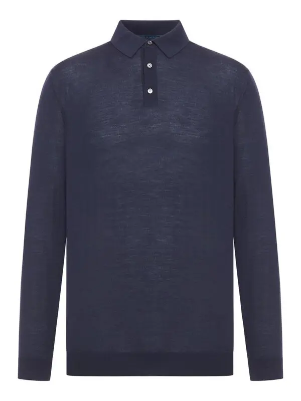 Kiton Long-sleeved Wool Polo Shirt