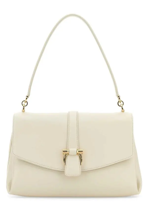 FERRAGAMO Leather Shoulder Bag - White