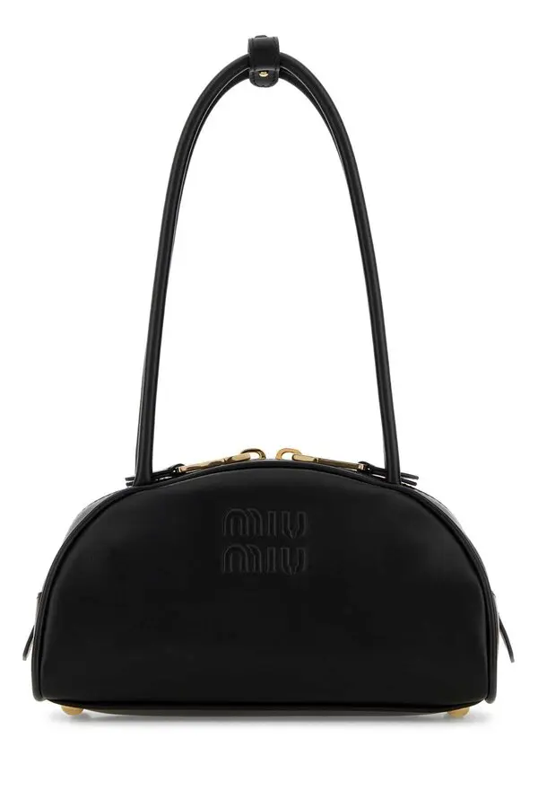Miu Miu Leather Beau Shoulder Bag - Black