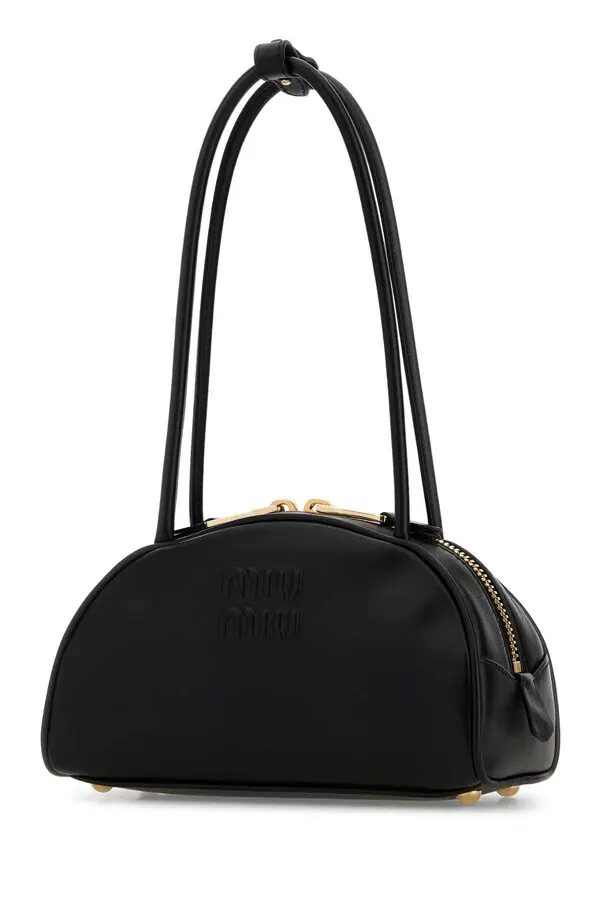 Miu Miu Leather Beau Shoulder Bag - Black