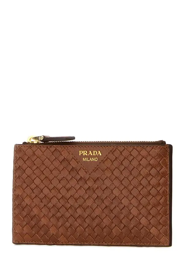 Prada Caramel Leather Card Holder