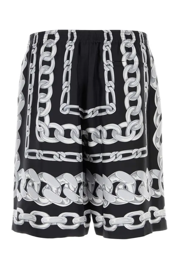Versace Printed Silk Bermuda Shorts - Multicolor