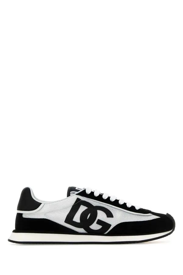 Dolce & Gabbana Two-tone Mesh And Suede Dg Aria Sneakers - Multicolor