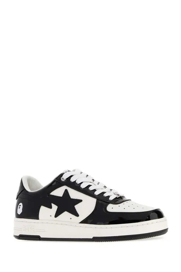 A BATHING APE Two-tone Leather Staâ„¢ Sneakers