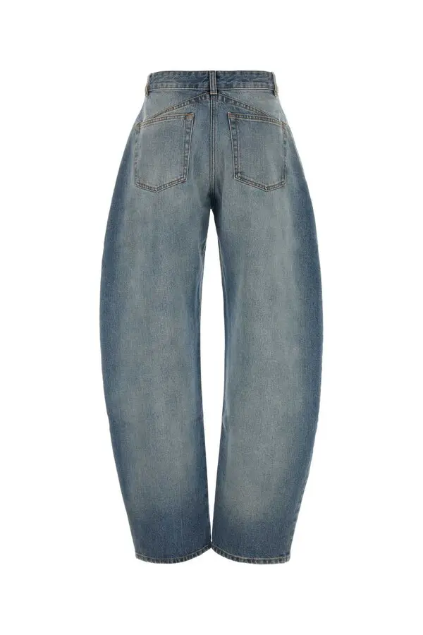 Alaïa Denim Wide-leg Jeans - Blue