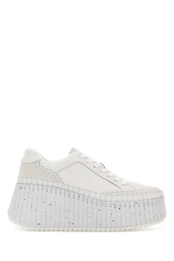 Chloé Leather Nama Sneakers - White