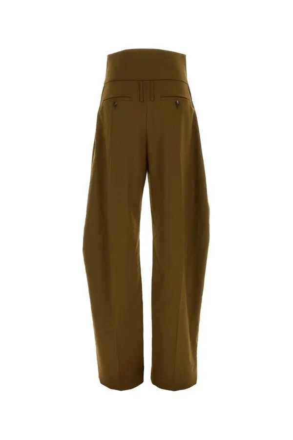 FERRAGAMO Wool Blend Trousers - Brown