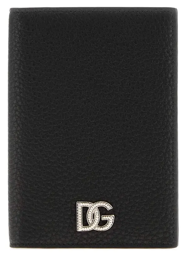 Dolce & Gabbana Leather Passport Holder - Black
