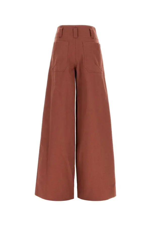 Chloé Cotton Wide-leg Pant