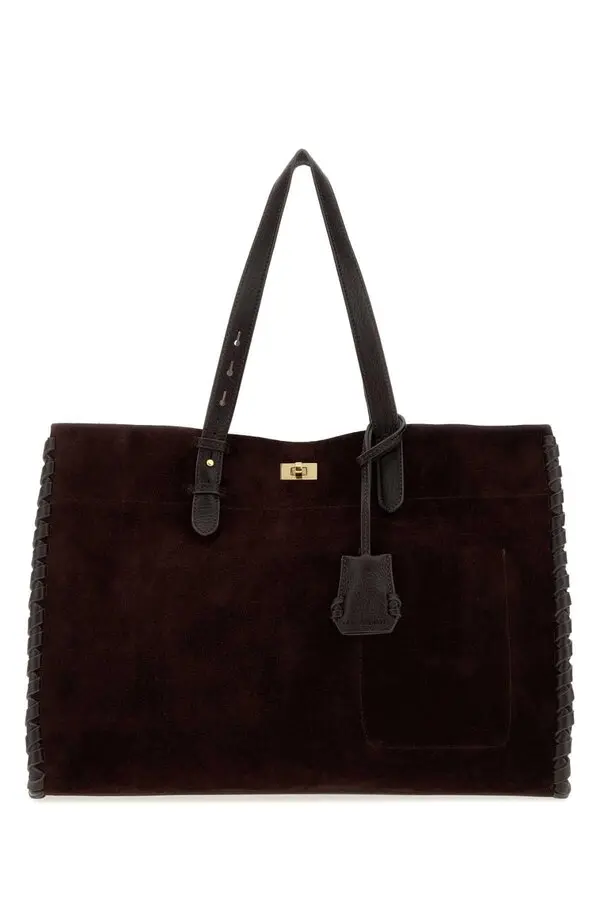 ANYA HINDMARCH Grape Suede Mortimer Shopping Bag