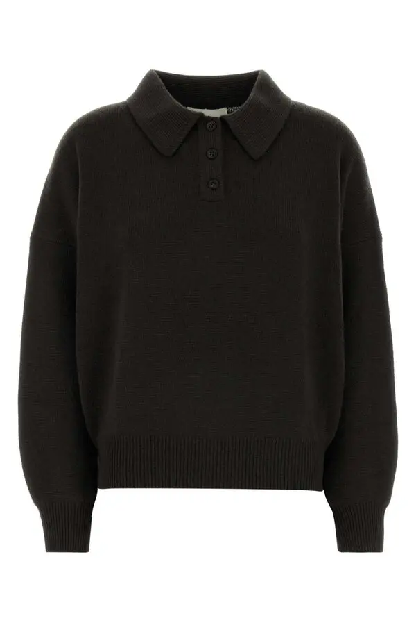 LISA YANG Etta Cashmere Polo Shirt - Brown
