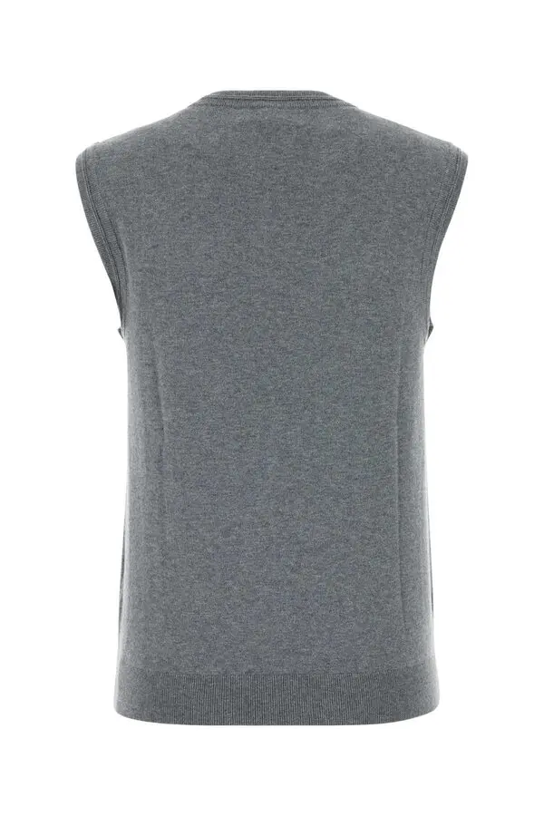 LISA YANG Grey Cotton Blend Agna Vest - Gray
