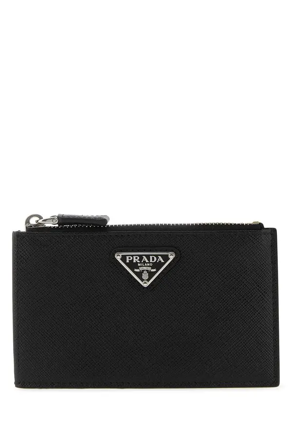 Prada Leather Card Holder - Black