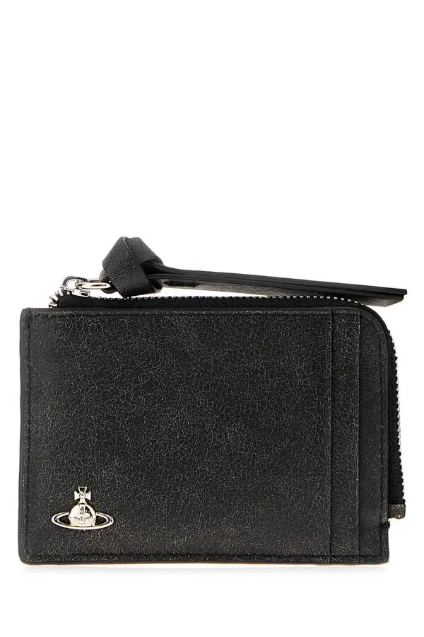 VIVIENNE WESTWOOD Leather Card Holder - Black